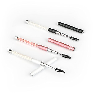 G2PLUS 3PCS Eyelash Brushes with Cap, Eye brow Brush, Eyelash Mascara Brushes Wands Applicator Makeup Tools for Travel