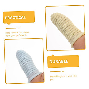 Didiseaon 20 Pcs Pet Toothbrush Gloves Chewy Dog Toothbrush Cat Toothbrushes for Indoor Cats Chew Brush for Dogs