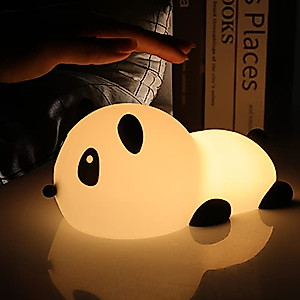 SALUOKE Nursery Night Light 7-Color: Silicone Squishy NightLights for Kids with USB Rechargeable Cute Baby Light Decorative Room Lamp - Gifts for Children Toddler