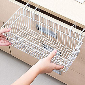 IMIKEYA Wire Wall Grid Panel Wall Mount Hanging Organizer Wire Metal Storage Shelf Rack Wall Decors