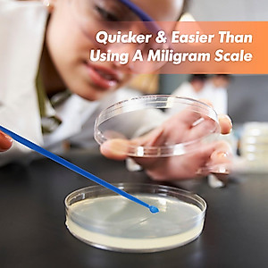 PEKYBIO Micro Scoops Disposable Polypropylene Measuring Spoons 100pcs Plastic Transfer Scoops, 2-12 mg Capacity, BPA-Free & Static Free Sample Scoop for Powders and Lab Work