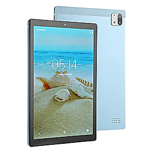 RTLR 10in Tablet, 4GB RAM 64GB ROM Kids Tablet Blue 5GWIFI for Android System 5000mAh Large Battery 3G Network for Entertainment (US Plug)