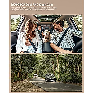iZEEKER 2K Dash Cam Front and Inside, 1440P Dual Dash Camera for Cars with Starvis Sensor, Infrared Night Vision for Taxi Driver, Accident Record, Loop Recording, Parking Mode