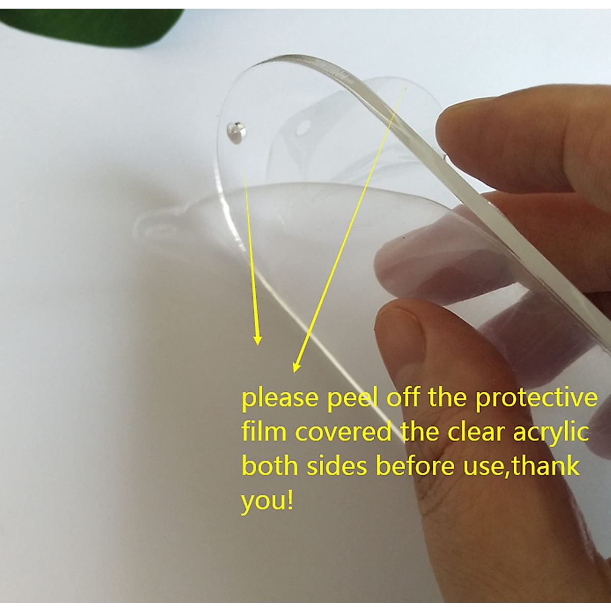 XIAOYUE 10PCS Arched Acrylic Place Cards, Clear Acrylic Escort Cards, Acrylic Place Cards, Wedding Place Cards, Wedding & Party Accessories (2''x4'')