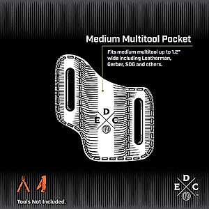 1791 EDC Multitool Sheath, Leather Case Pouch for Belts - Compatible with Full Size Leatherman, Gerber, SOG and Similar Sized Multitools - Canted, Easy Slide, Burgandy