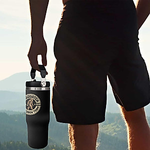 ysnifeiw 30oz Bigfoot Tumbler with Top Handle and Flip Straw Bigfoot/Sasquatch Gifts Cup for Dad Father's Day Birthday Christmas Gifts for Men