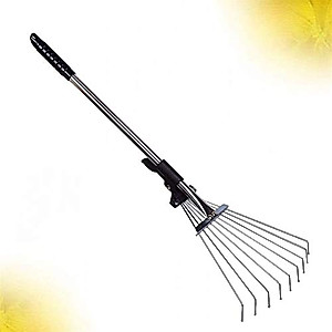 ZRSJ Leaf Fan Rake, Leaf Rake, Garden Leaf Rake with Retractable Gardening Weed Cleaner Rake for Leaf Grass Paddock Collecting Loose Debris in Lawn and Yard (Size : A)