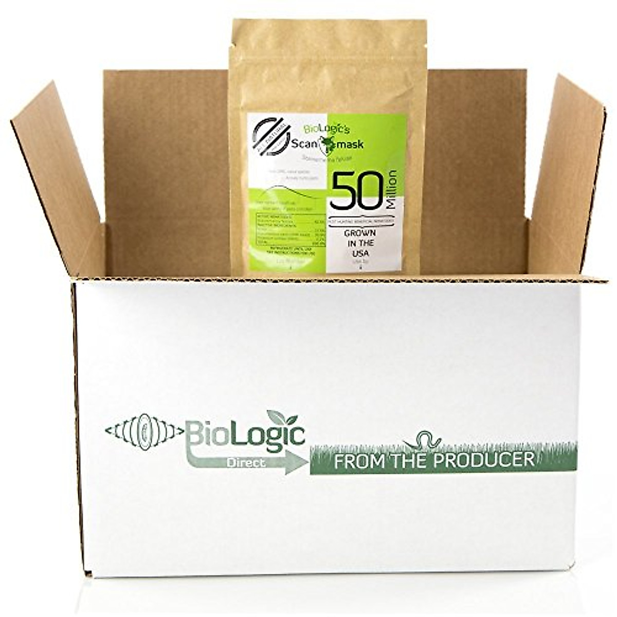 BioLogic Scanmask Beneficial Nematodes, Steinernema feltiae Sf Nematodes for Natural Insect Pest Control (50 Million)