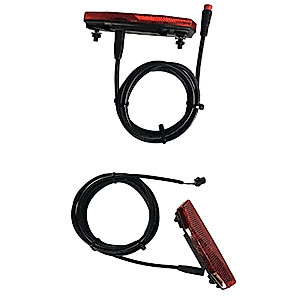 EGGPOD Bike Fender Tail Light Electric Bicycle Bicycle 36V/48V Rear Light SM/Waterproof Interface Connections Bike Tail Light Mud Guards (Color : Waterproof Connector)