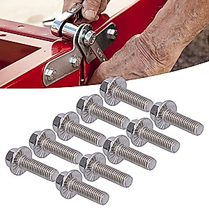 Screw Bolts Accessory, 10Pcs Hex Head Bolt Stainless Steel A2-70 Rustproof for Fastening(M5*16)