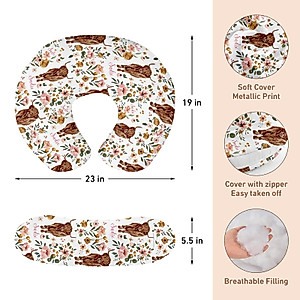 Dyoart Baby Nursing Pillow Cover,Personalized Name Soft Nursing Covers,Breastfeeding Pillow Slipcover for Bottle Feeding,Custom Gifts for Toddler Infannt(23"x19”x5.5")(one Size)