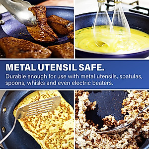 Granitestone Blue 12 Inch Non Stick Frying Pans Nonstick Skillet with Mineral and Diamond Triple Coated Surface, Nonstick Frying Pan, Nonstick Pan, Oven/Dishwasher Safe Non Stick Pan, 100% Non Toxic