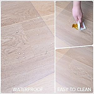 HOMEK Crystal Clear Chair Mat for Hardwood Floor, 48”x 36” Office Chair Mat for Hard Floor, 1/8” Thick Floor Protector Mat