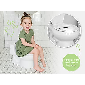 The First Years Super Pooper Potty Training Toilet — White — 2-in-1 Toddler Toilet Seat and Potty Chair