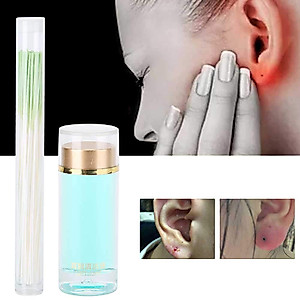 60 Pieces Ear Hole Floss Earrings Hole Cleaner Aftercare Cleaner Earrings Piercing Cleaning Line Ear Piercing Care Cleaning Tool 10ml Ear Cleansing Solution
