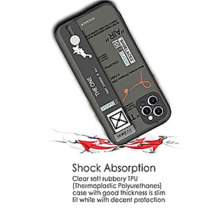 Ins Cool Off Phone Cover Compatible with iPhone 12 Pro Max Case for Boys, Sports Shoes Graphics White Black Pattern Slim Thin Clear Hard Back Shockproof Case with Adjustable Wristband Kickstand