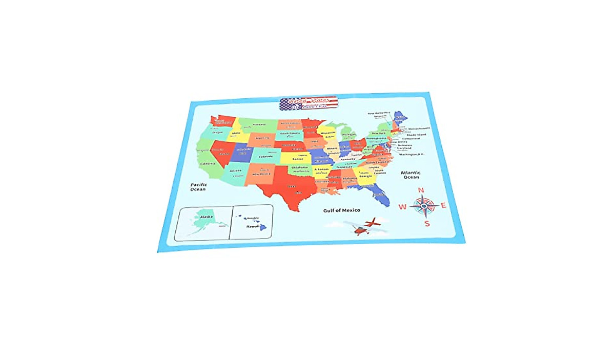 Engaging United States Map Poster for Kids Learning