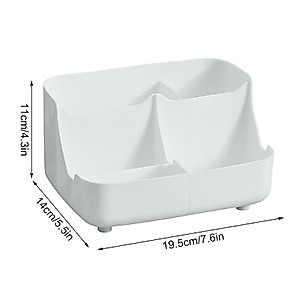 Desk Organizer Pencil Pen Holder with 5 Compartments Small Storage Box, Multi-functional Desk Organizers and Accessories for Office, Dormitory, Art & Stationery Supplies, Makeup Brush (Pink)