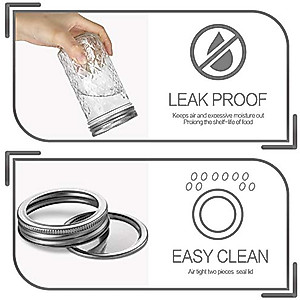 VERONES Mason Jars 12 OZ, Canning Jars Jelly Jars With Regular Lids, Ideal for Jam, Honey, Wedding Favors, Shower Favors, 20 PACK