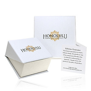 Honolulu Jewelry Company 14K Rose Gold Cross Necklace Pendant with Diamond and 18" Box Chain