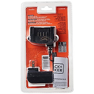 BLACK+DECKER 20V MAX Lithium Battery Charger, Compatible With 12V and 20V Battery, Battery Sold Separately (LCS1620B)