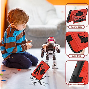 VOLENTEX 7 Inch Kids Tablet, Android 12 Tablet for Children with Game Controllers, 4GB RAM+64GB ROM(Expandable 512GB), Parental Control, Pre-Installed Kids Software, Shockproof Case(Red)