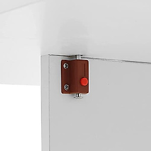 DINAZA Folding Dining Table Drop Leaf Table for Small Spaces with 2 Tier Storage Racks Multifunction Space Saving Table Extension Dinner Table for Kitchen Living Room