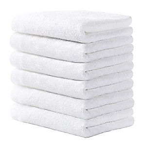Looxii Baby Washcloths Luxury Bamboo Wash Cloths Ultra Soft Face Towel for Baby Registry as Shower 6 Pack (12"x12", White)