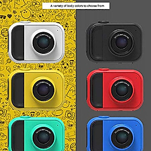 LKYBOA HD Digital Camera -Children Digital Cameras for Boy Front Rear Dual-Lens Soft Silicone Shell 8 Pixel 2.0 inch HD Screen, Flash Light (Color : Red)