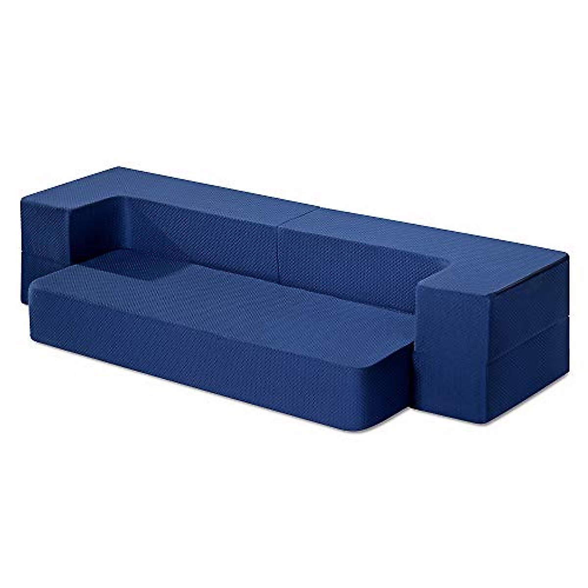 PrimaSleep 8 Inch Gel Memory Foam Multi-Function Mattress/Floor Mat/Sofa/(Dark Blue), Twin