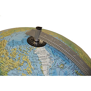 Replogle Toledo Blue Ocean Illuminated Desktop Globe with Hardwood Cherry Finish Base (12"/ 30cm diameter)