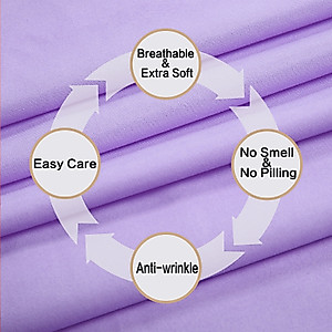 4 Piece Bed Sheet Set (Full,Lavender) 1 Flat Sheet,1 Fitted Sheet and 2 Pillow Cases,Brushed Microfiber Luxury Bedding with Deep Pockets