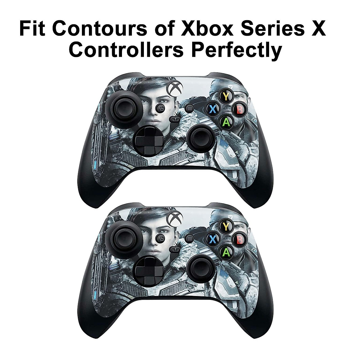 Skins Decals Compatible with Xbox Series X Console and Controller Durable Protective Vinyl Stickers Cover for Xbox Series X Set -Gray