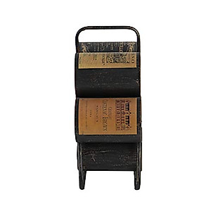 Deco 79 Metal 6 Bottle Wine Rack, 12" x 6" x 14", Black