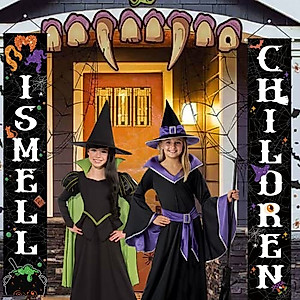 I Smell Children Banner, 71" X 12" I Smell Children Signs Hocus Pocus Banner Hocus Pocus Halloween Decorations for Hanging Signs Front Door Hocus Pocus Outdoor Decorations