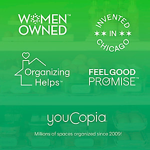 YouCopia RollOut Fridge Caddy BPA-Free Clear Rolling Refrigerator Organizer Bin with Adjustable Dividers and Handles, 9" Wide