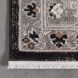 Well Woven Indira Julita Vintage Bohemian Aztec Tribal Black 5'3" X 7'3" Area Rug