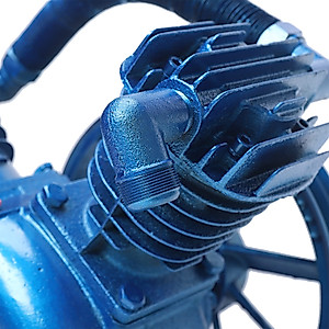 5.5HP Dual Piston V Style Air Compressor Head Pump Motor Cast Iron 2-Stage 2-Cylinder, 21 CFM 175 PSI