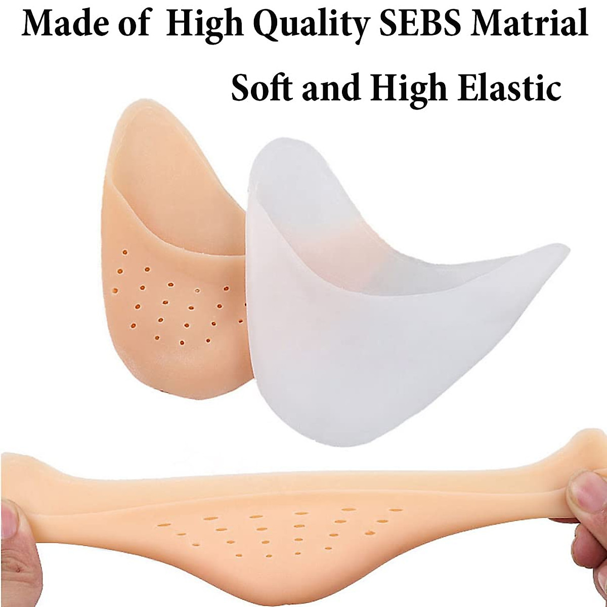 Silicone Toe Protectors for High Heel, Toe Pads, Gel Toe caps, Reusable Toe Sleeve for Women Pain Relief