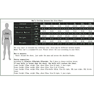 PSPORT Men's Cycling Jersey Bib Shorts Sets Bike Clothing Suit Short Sleeve Road Bicycle Biking Clothes Black Cyclist Uniform