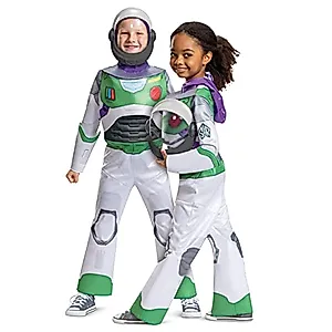 Disney Pixar Lightyear Buzz Space Ranger Costume for Kids, Deluxe Official Disney Lightyear Costume Outfit, Child Size Medium (7-8)