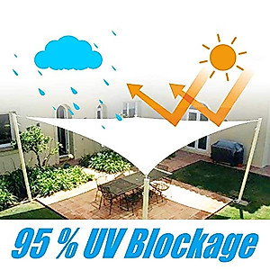 ColourTree Custom Size 16' x 16' x 16' Blue TADT16 Triangle Waterproof Sun Shade Sail Canopy Awning Shelter, 95% UV Block Water Resistant, Garden Carport Outdoor Patio (We Customize)