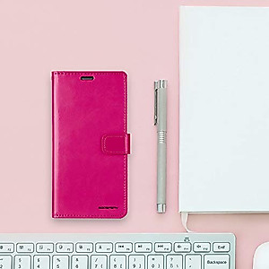 GOOSPERY Blue Moon Wallet for Samsung Galaxy Note 10 Plus Case (2019) Leather Stand Flip Cover (Hot Pink)