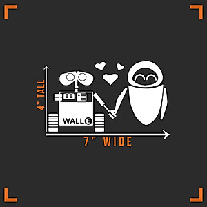Love Wall E Decal Vinyl Sticker Auto Car Truck Wall Laptop | White| 7" x 4"