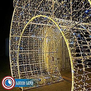 Russell Decor LED Rope Lights Festival Holiday Party Seasonal Christmas Decoration 30ft - 200ft Customized Available (Warm White, 20)