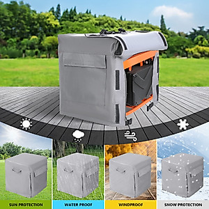 Discover Patios Generator Cover Thicken Heavy Duty Waterproof 600D Polyester,Snow/UV/Wind Proof Generator Cover,38”Lx28”Wx30”H,Gray (38*28*30)
