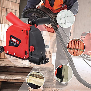 Aidelife Angle Grinder Dust Collection Attachment for Double-Cut Saw,Wall Chaser Dust Shroud 5 inch