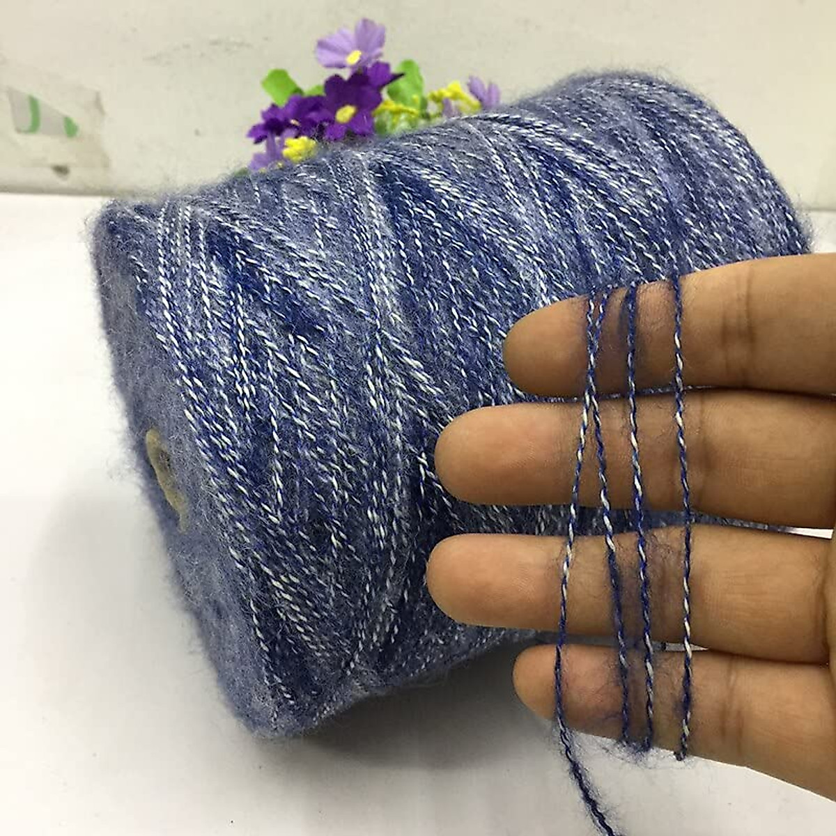 500g Cotton Yarn for Hand Knitting Wool Yarn to Knit Gradient Mohair Yarn for Crochet Line Thread DIY Sweater Shawl (Color : F)