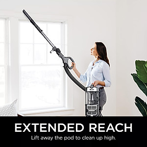 Shark UV730 Navigator Lift-Away Upright Vacuum, PowerFins HairPro Self-Cleaning Brushroll, HEPA Filter with Anti-Allergen Technology, LED Headlights, Swivel Steering, Gray (Renewed)