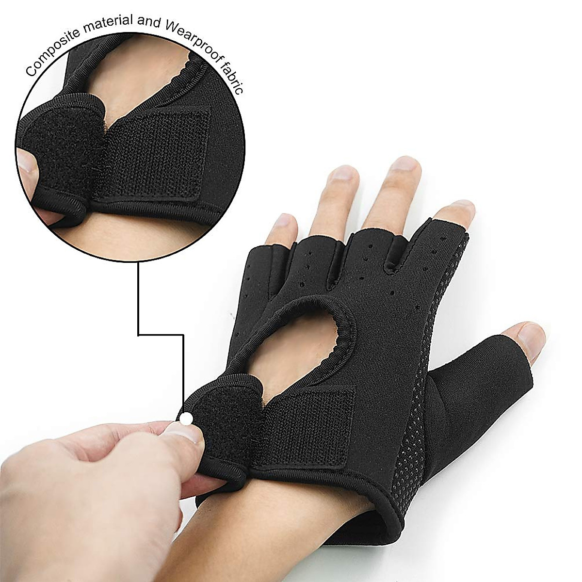 Luwint Kids Fingerless Workout Gloves - Anti-Slip Fitness Mitten for Children Cycling Yoga Weightlifting, 1 Pair